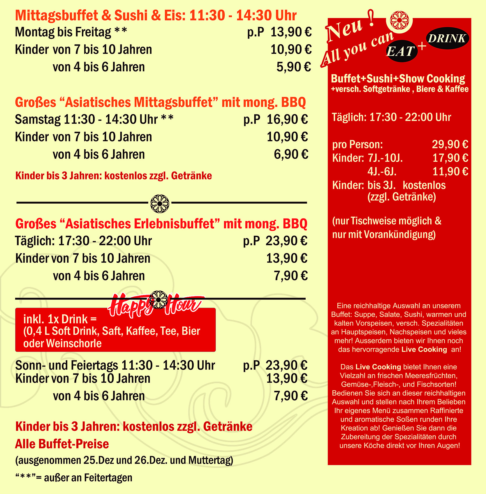 Asia Palast Oldenburg Preise Buffet